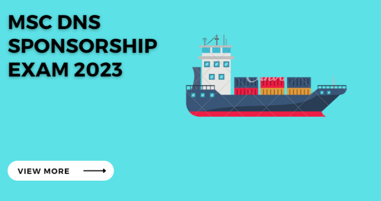 MSC DNS Sponsorship Exam 2023 | Full Details- MarineGuruji